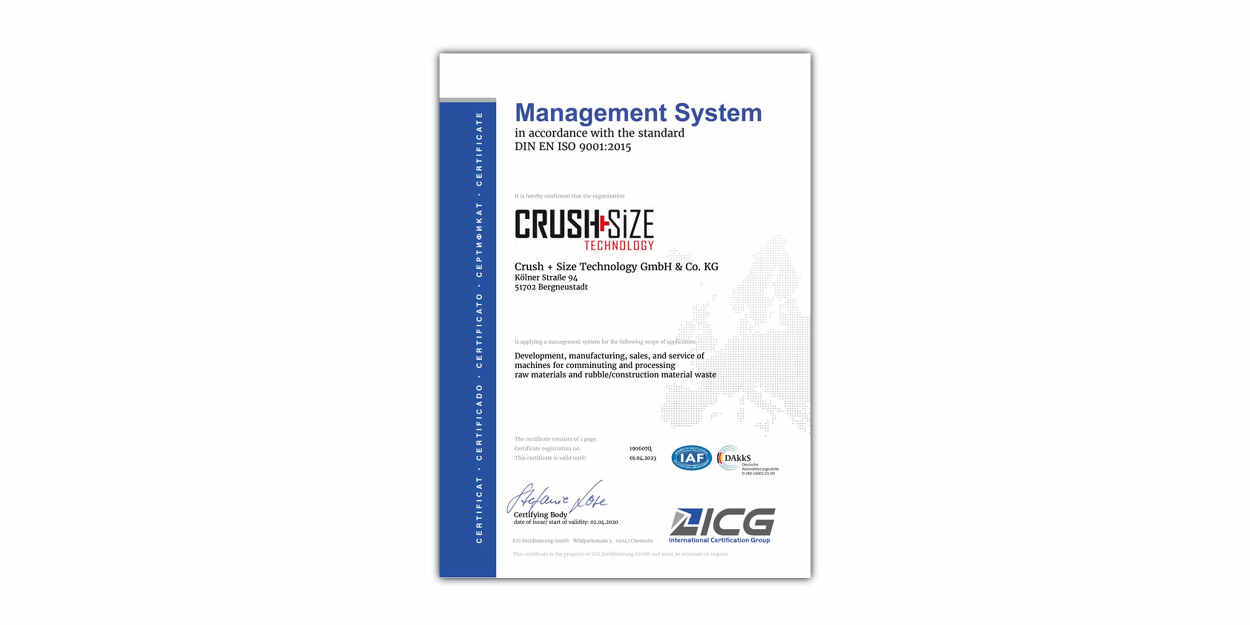 Auch innere Qualitäten überzeugen - Crush + Size Technology GmbH & Co. KG